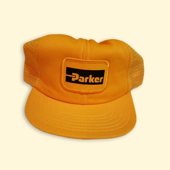 Accessories | Vintage Streetwear Skater Yellow Parker Trucker Hat ...